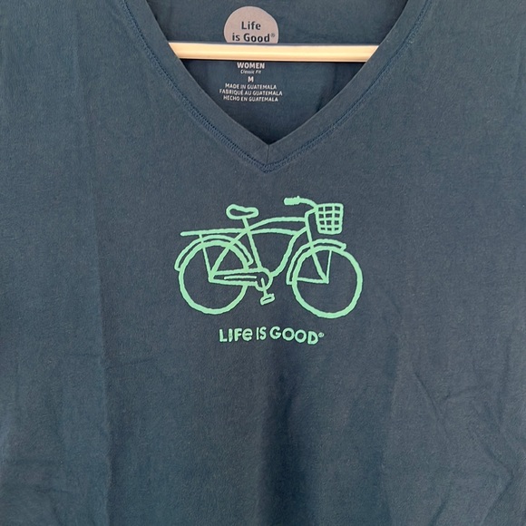 Life Is Good | Tops | Euc Life Is Good Bike Shirt | Poshmark